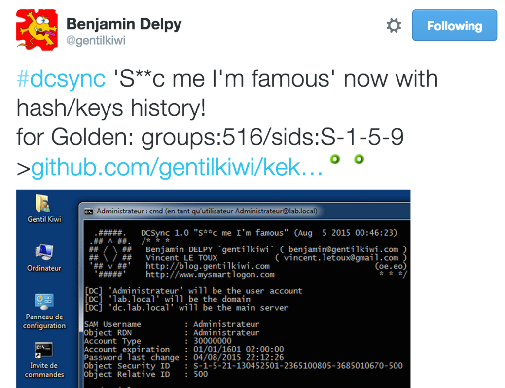 Mimikatz and DCSync and ExtraSids, Oh My – harmj0y
